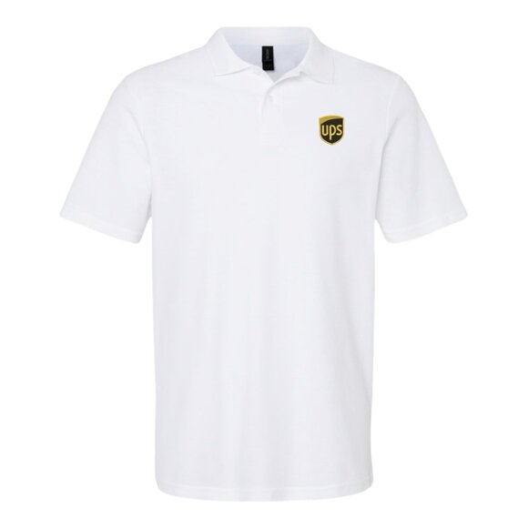 Shirts | Mens Ups Logo Embroidered Dryblend Polo White | Poshmark